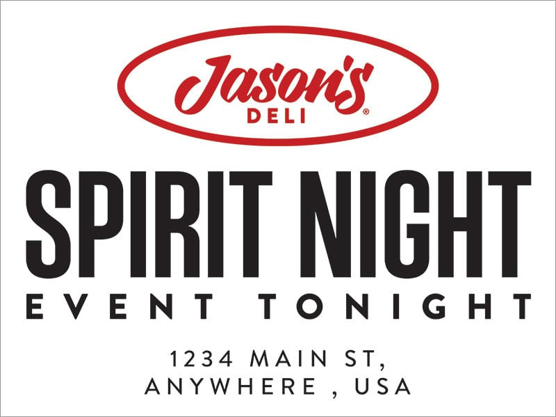 Spirit Night Yard Sign - Alphabet Soup, Inc